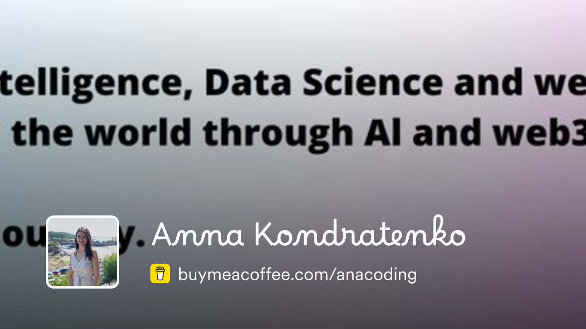 Anna Kondratenko - Buymeacoffee