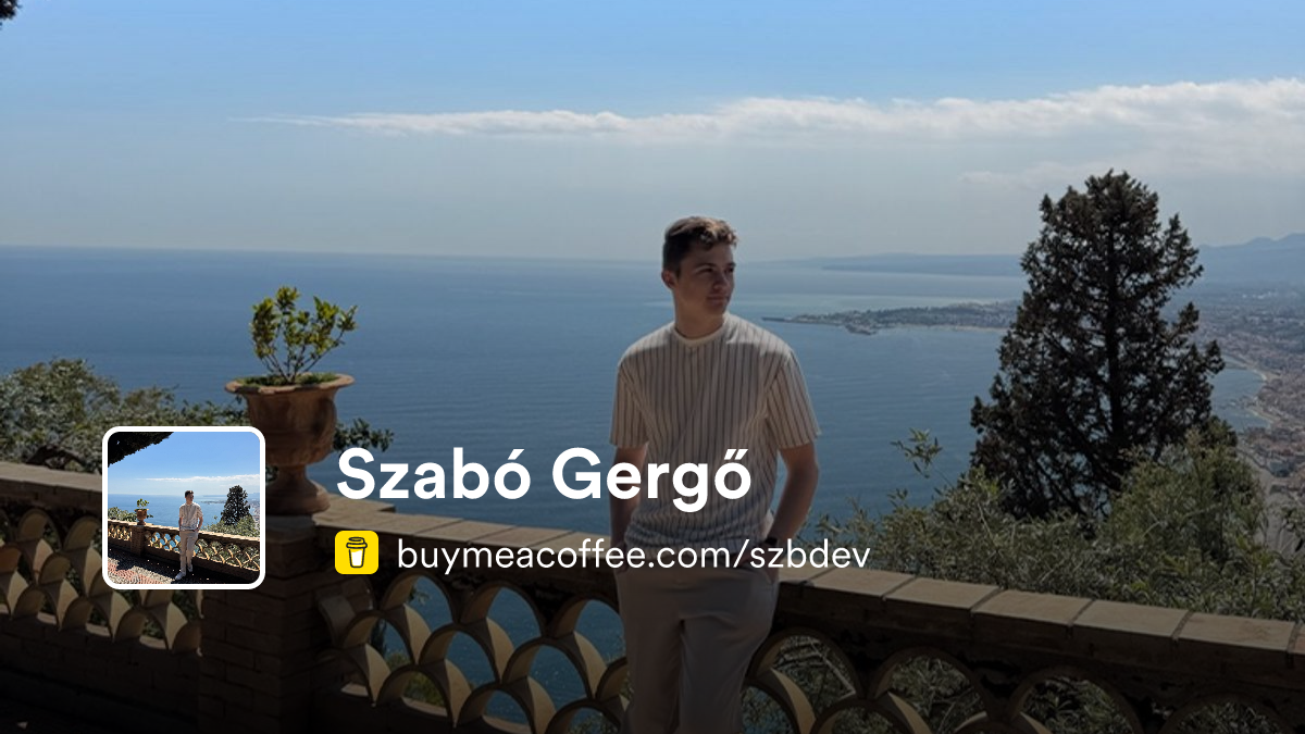 Szabó Gergő is software engineer - Buymeacoffee