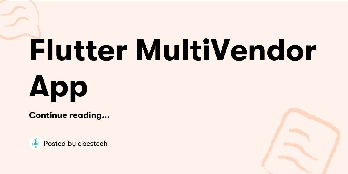 Flutter MultiVendor App — dbestech - Buymeacoffee
