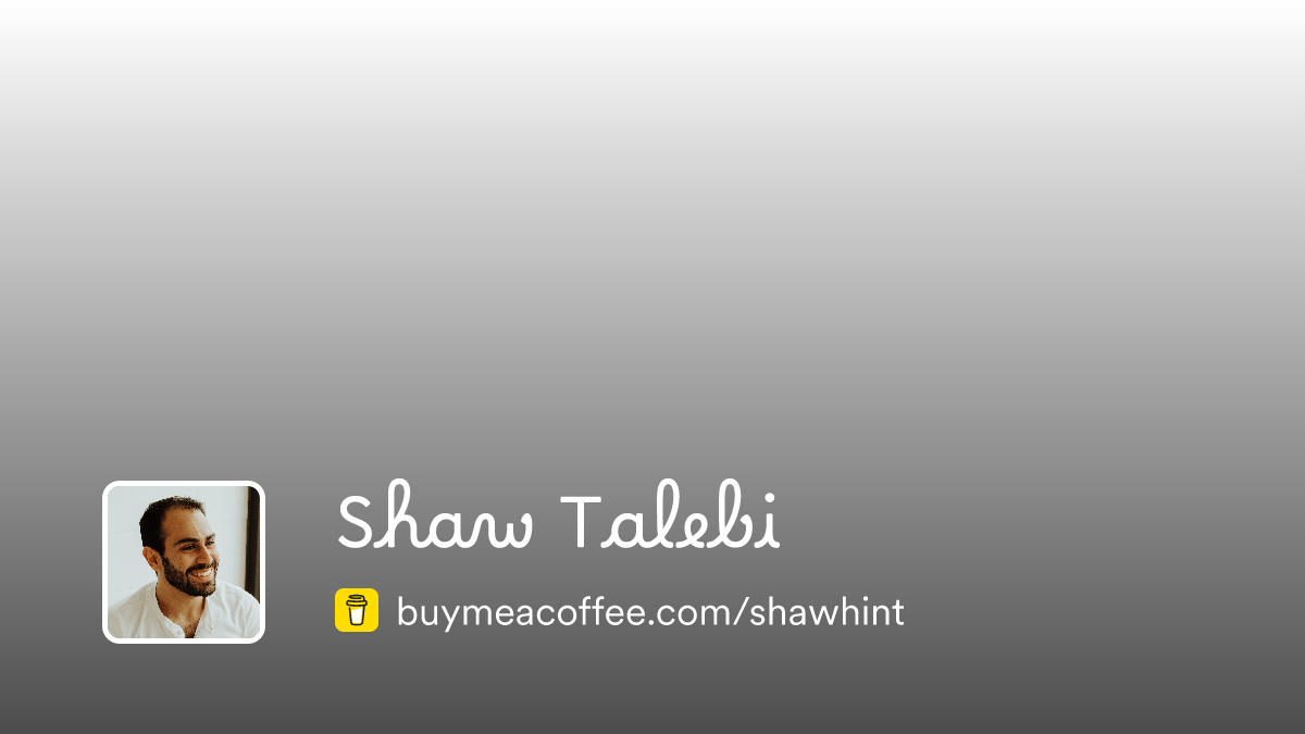 Shaw Talebi is writing blogs and making videos on data science + entrepreneurship - Buymeacoffee