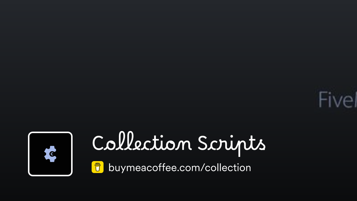 Collection Scripts is custom game systems - Buymeacoffee