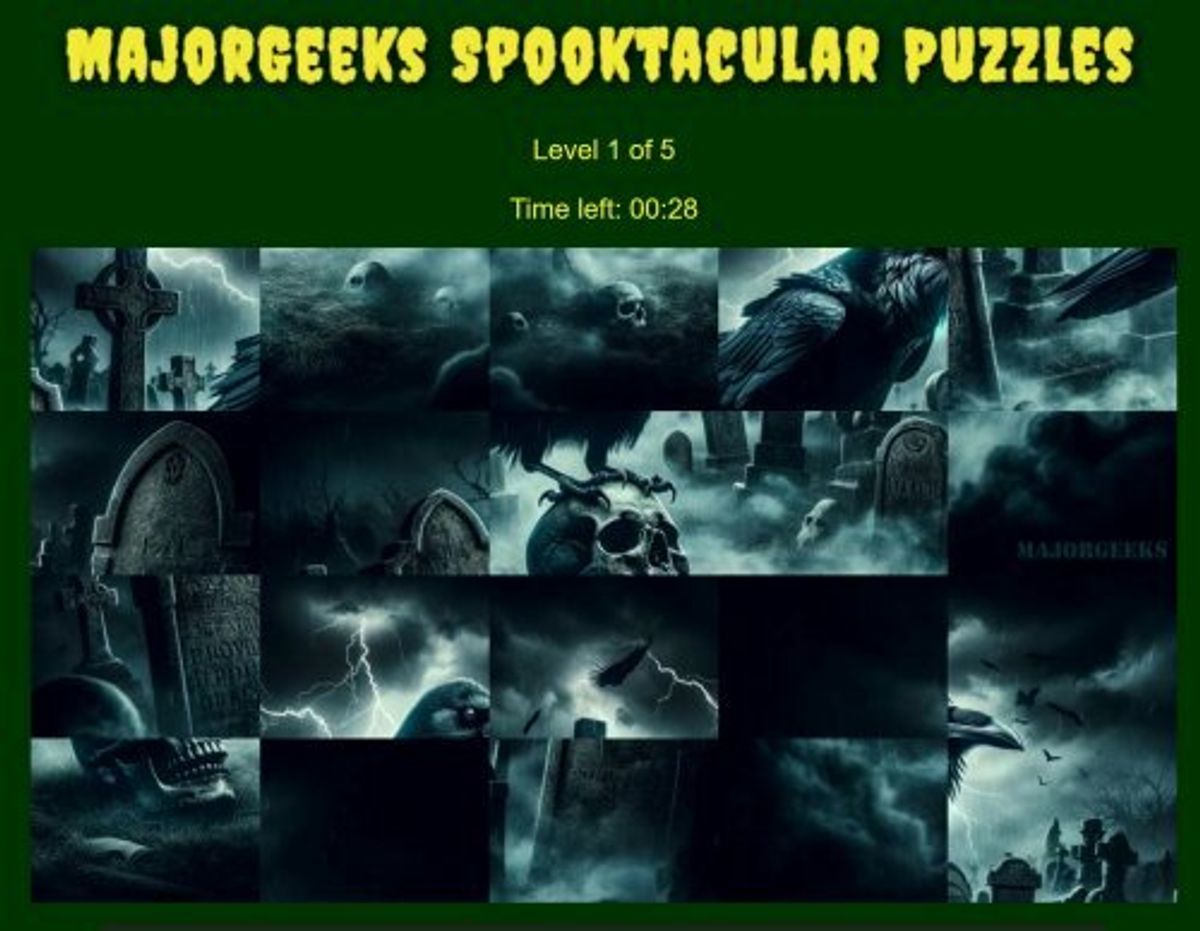 MajorGeeks Spooktacular Puzzle Game — MajorGeeks - Buymeacoffee