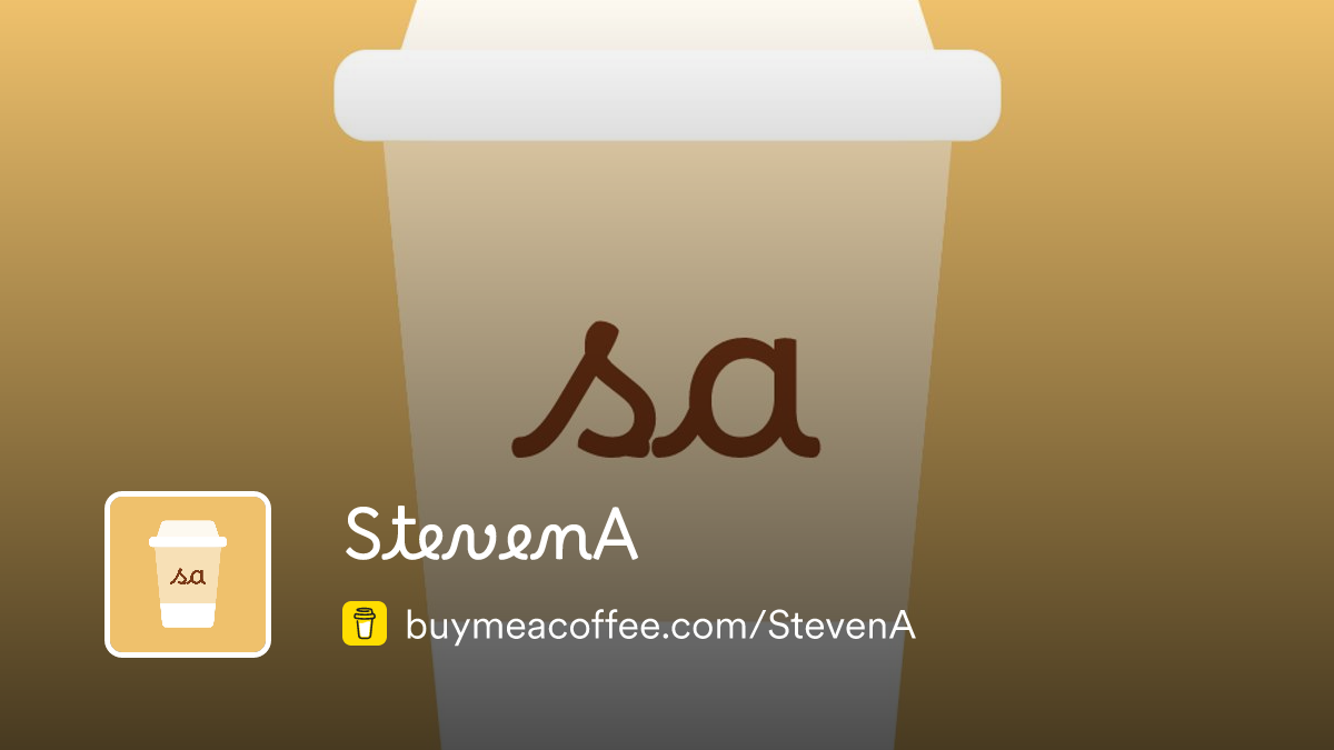 StevenA - Buymeacoffee