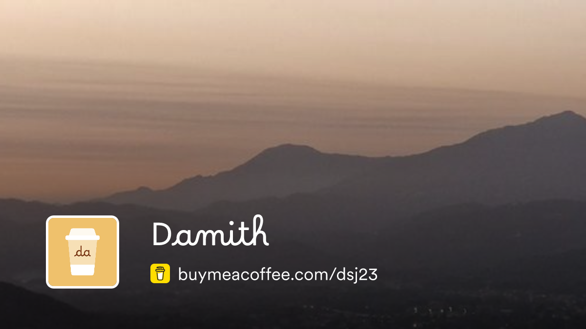 Extras | Damith - Buymeacoffee