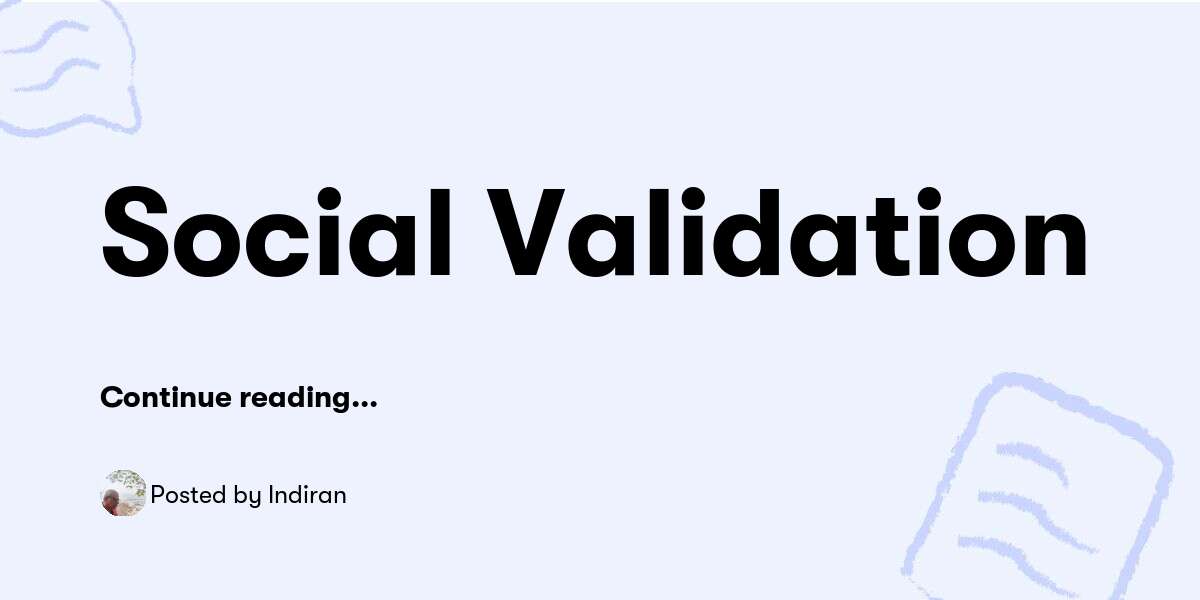 Social Validation — Indiran - Buymeacoffee
