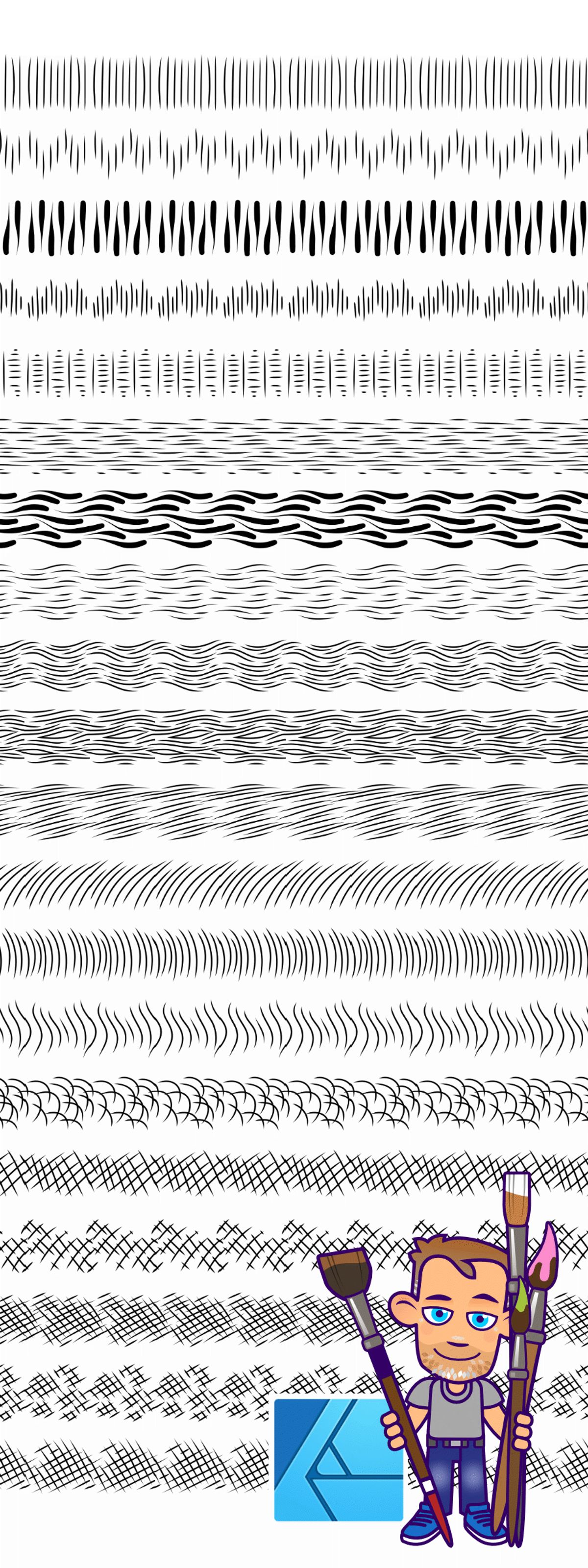 Lines and patterns brush set for Affinity Designer — Chris Hildenbrand ...