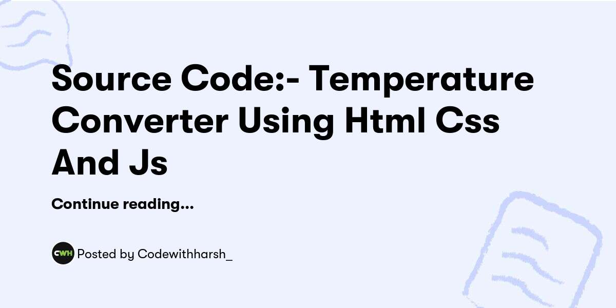 Source Code Temperature Converter Using Html Css And Js — Codewithharsh Buymeacoffee