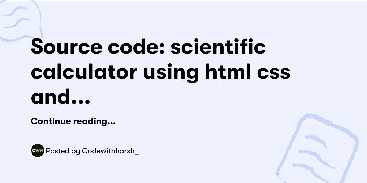 Source Code Scientific Calculator Using Html Css And Javascript — Codewithharsh Buymeacoffee