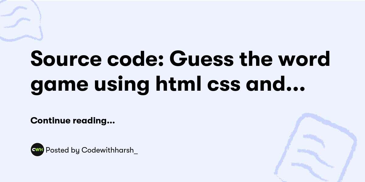 Source code: Guess the word game using html css and javascript — Codewithharsh_ - Buymeacoffee