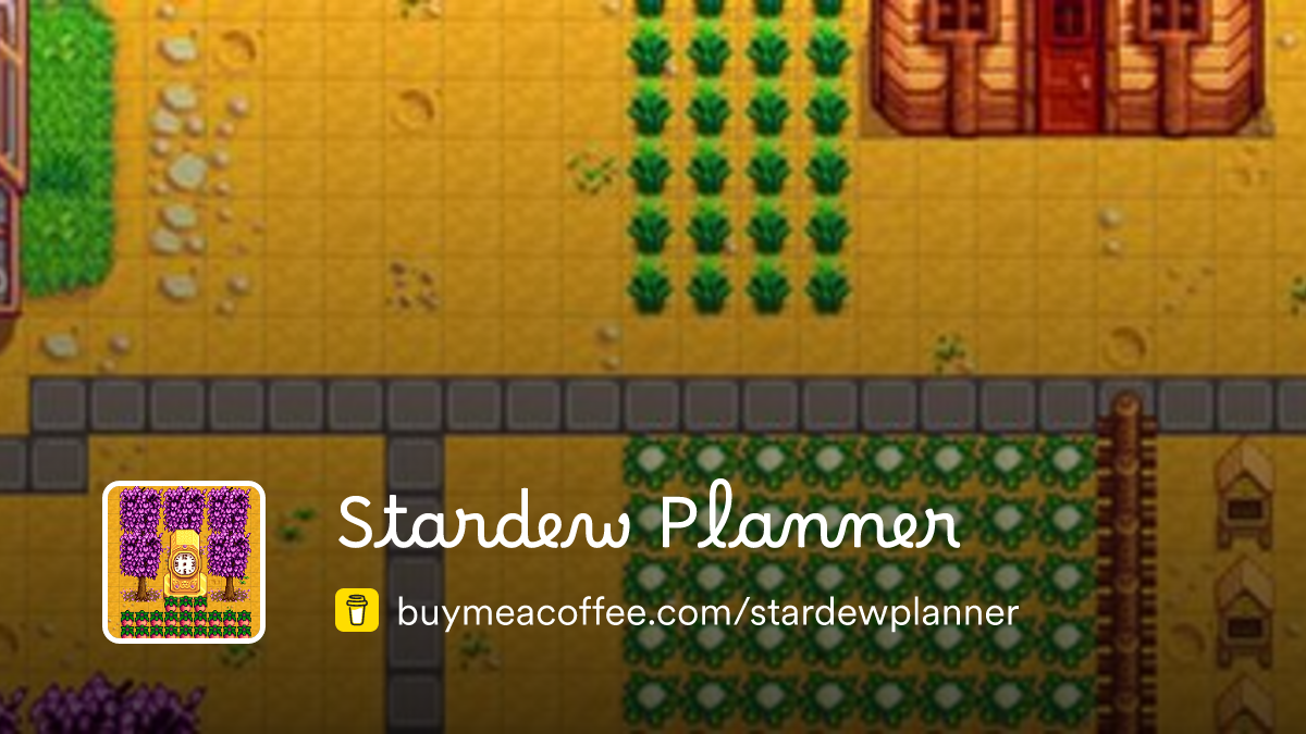Stardew Planner - Buymeacoffee