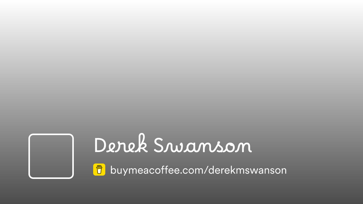 Derek Swanson - Buymeacoffee