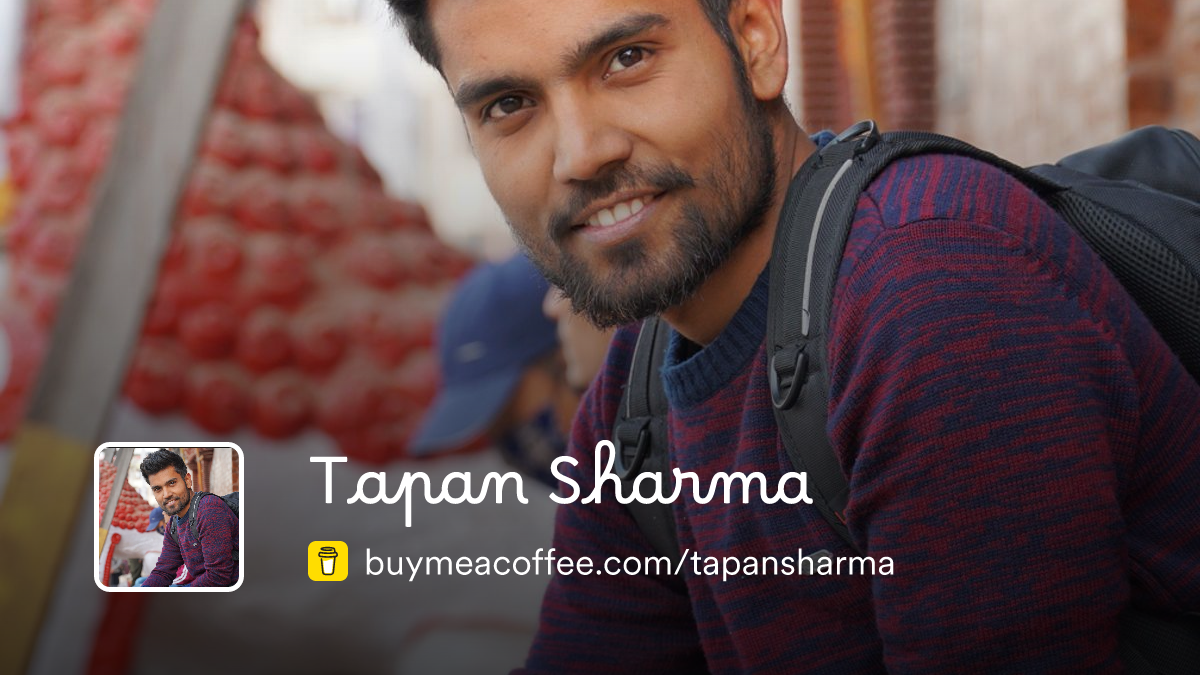 Tapan Sharma is creating educational content on Youtube - Buymeacoffee
