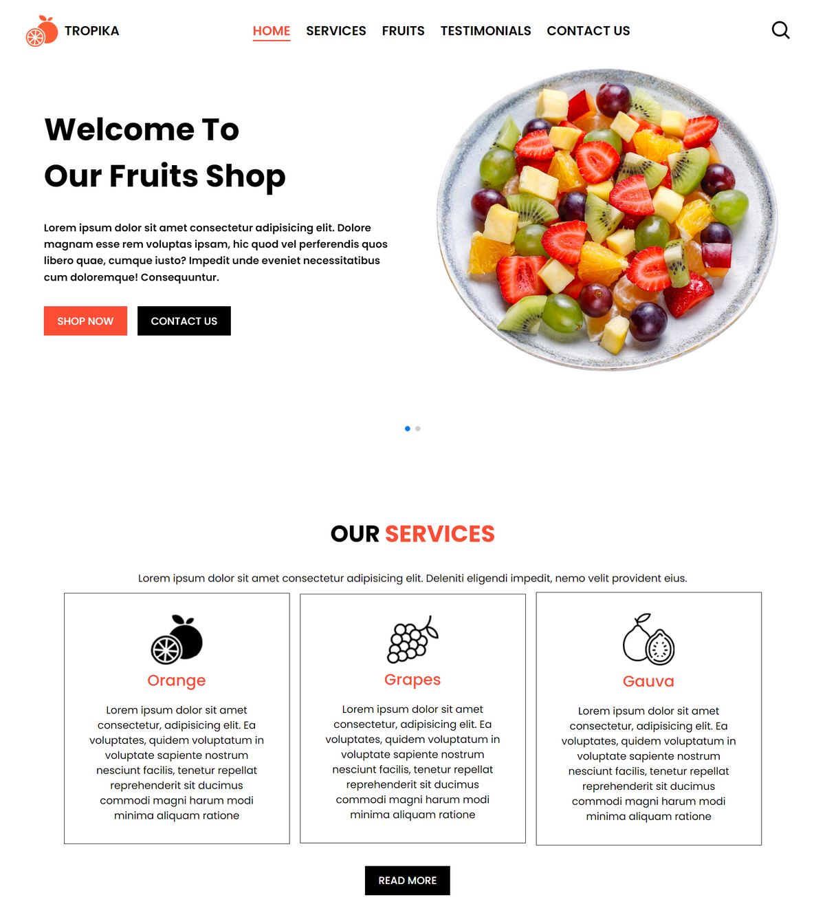 Complete Responsive Fruit Shop Website Using HTML, CSS, and JavaScript 🖤 — Web Trend - Buymeacoffee
