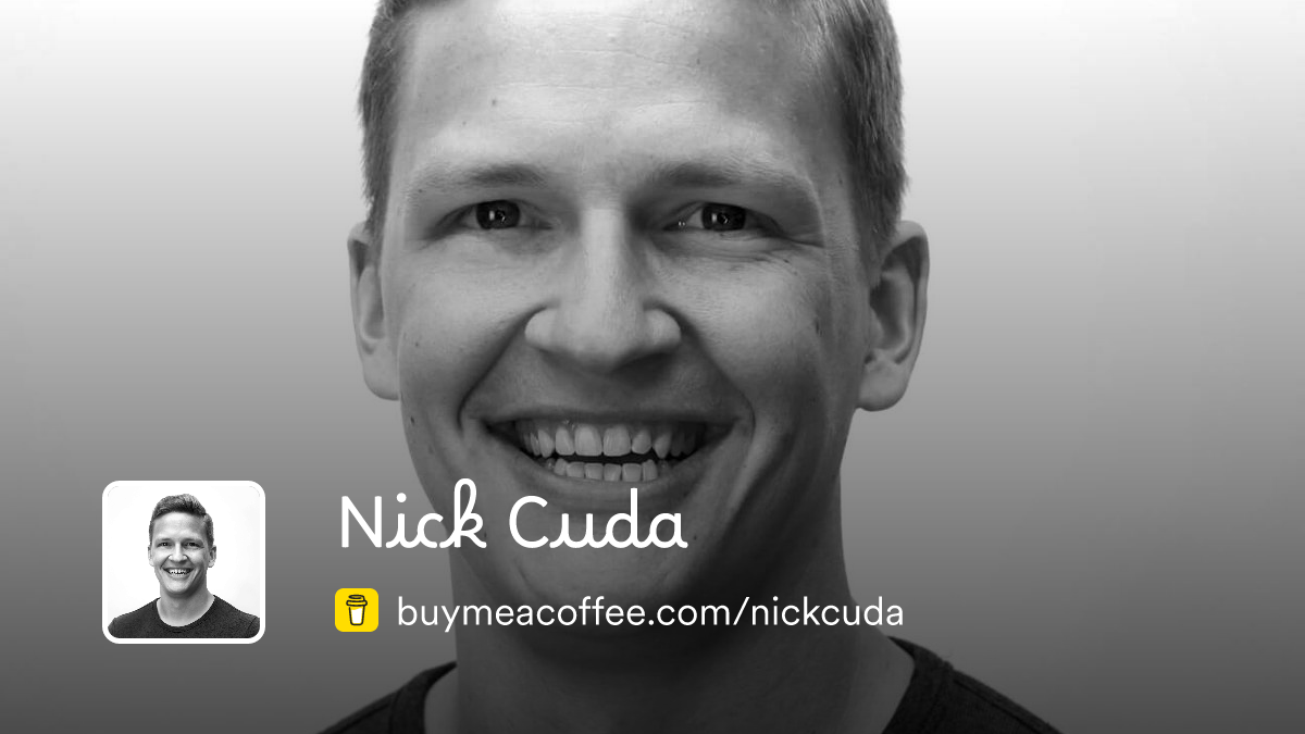 Nick Cuda is helping designers grow professionally - Buymeacoffee