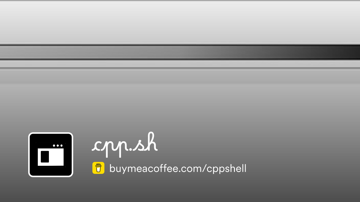 cpp.sh - Buymeacoffee