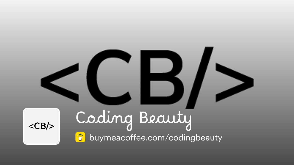 Coding Beauty - Buymeacoffee