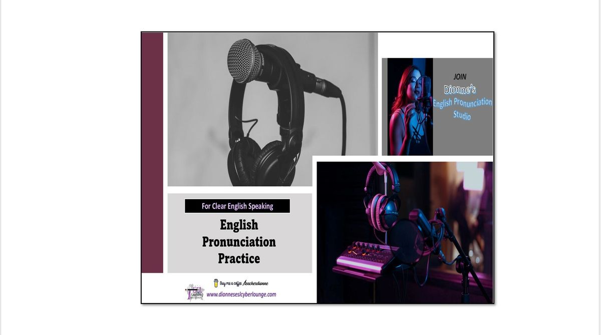 Pronunciation Drills of /æ/ and /E/ — Dionne Douglas - Buymeacoffee