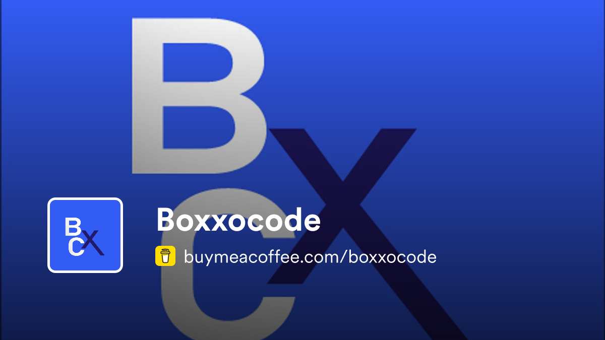 Extras | Boxxocode - Buymeacoffee