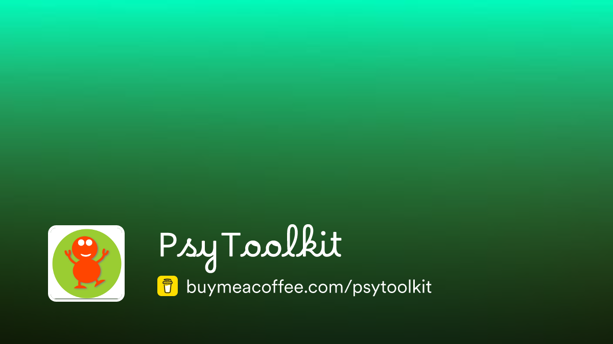 PsyToolkit is A website for creating psychological surveys and experiments - Buymeacoffee
