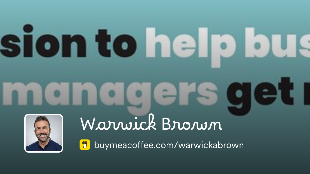 Warwick Brown - Buymeacoffee