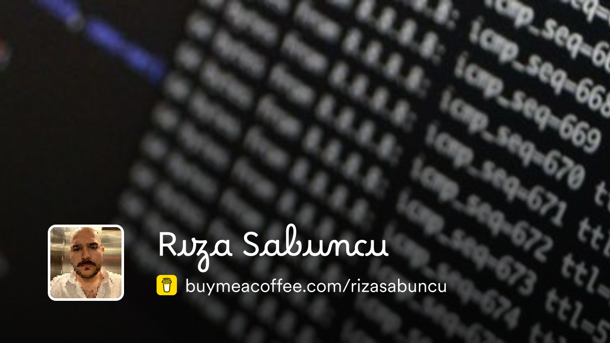 Rıza Sabuncu is I am creating hacking stuff - Buymeacoffee