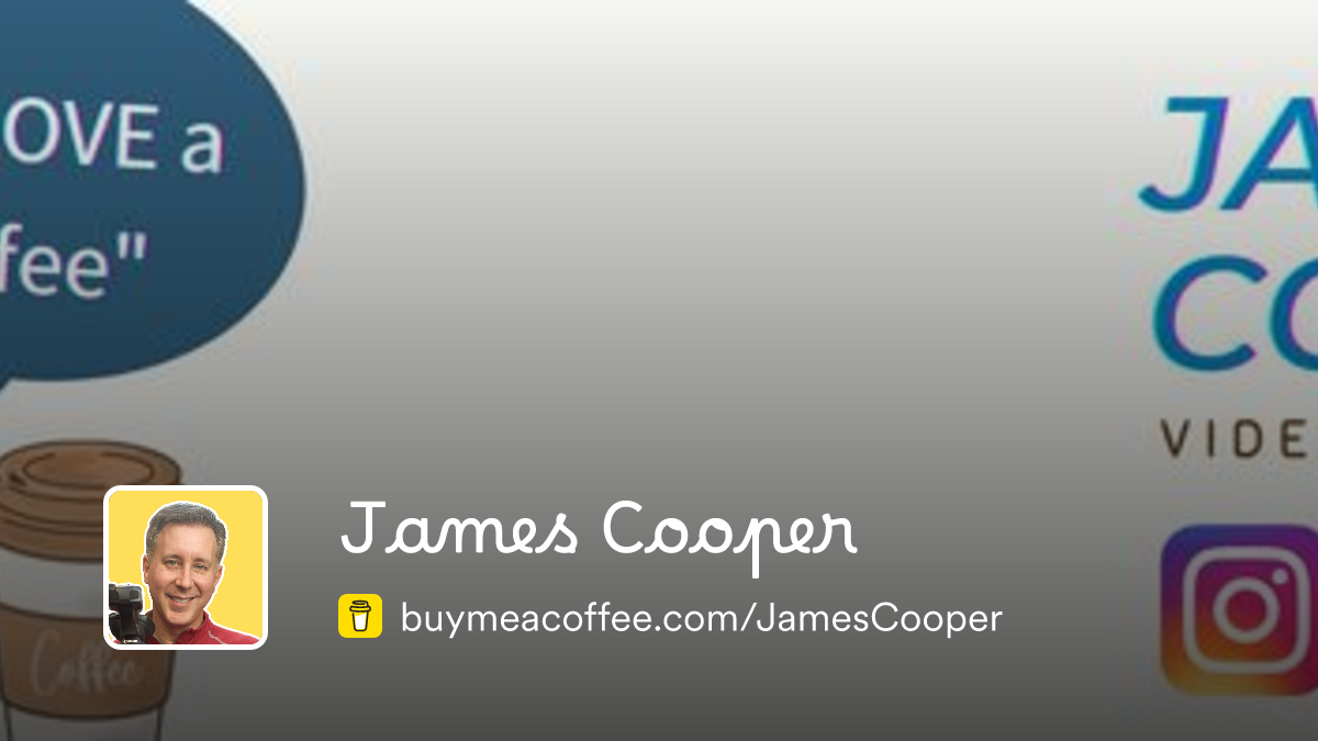 James Cooper is creating daily video content - Buymeacoffee