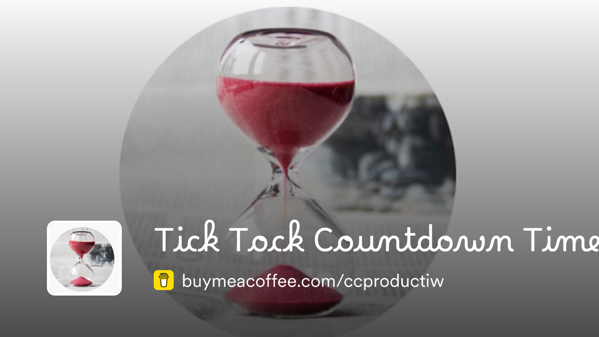 Tick Tock Countdown Timer - Buymeacoffee
