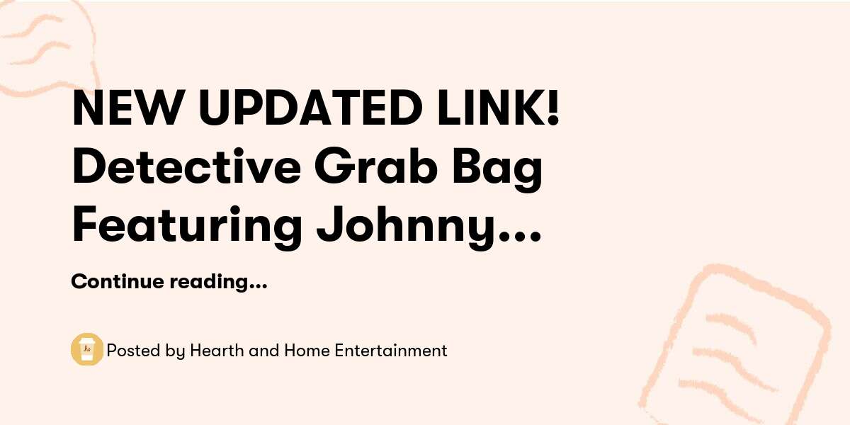 NEW UPDATED LINK! Detective Grab Bag Featuring Johnny Dollar/Mega ...
