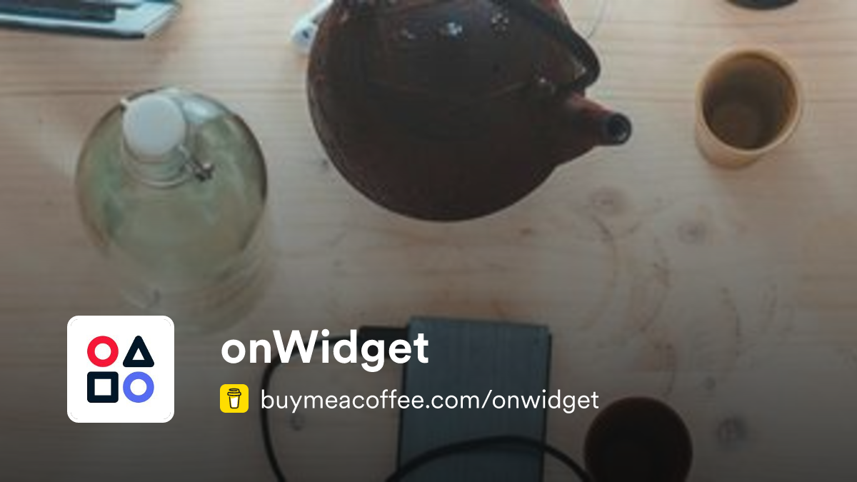 onWidget is Creating things for the web - Buymeacoffee