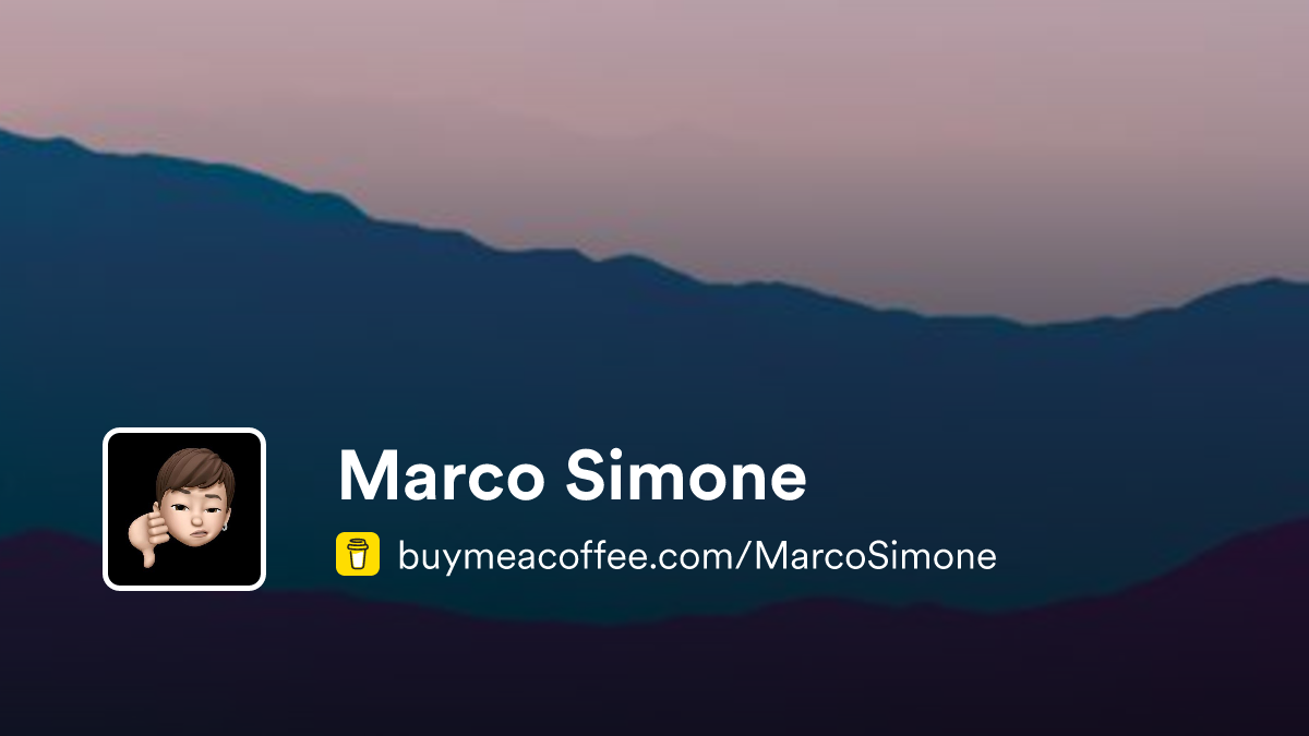 Marco Simone is a freelance developer! - Buymeacoffee