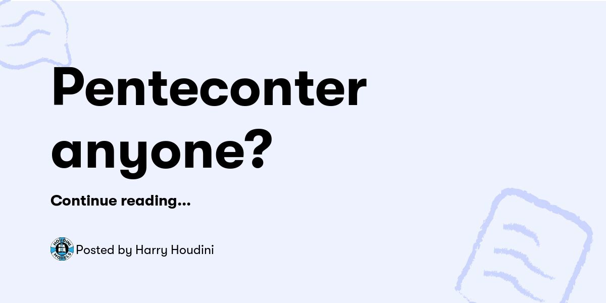 Penteconter anyone? — Harry Houdini - Buymeacoffee