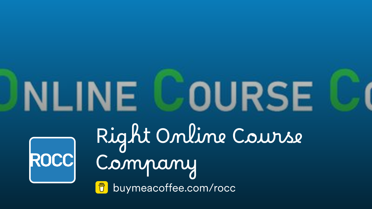 Right Online Course Company - Buymeacoffee