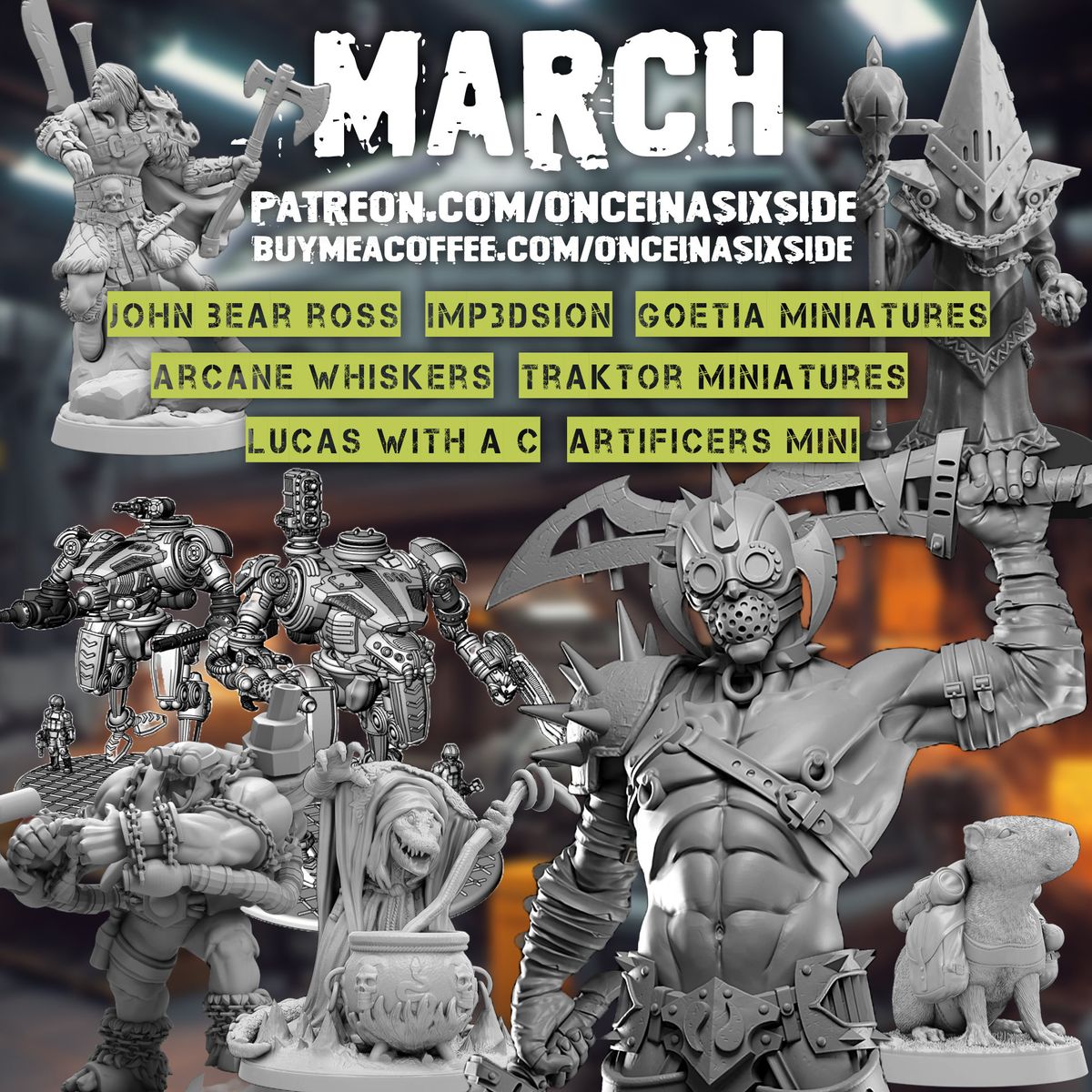 March STL Files!! — Once in a Six Side - Buymeacoffee