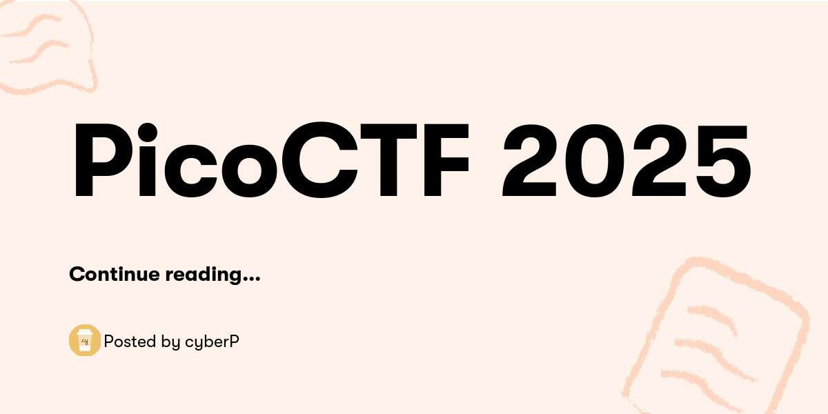 PicoCTF 2025 — cyberP - Buymeacoffee