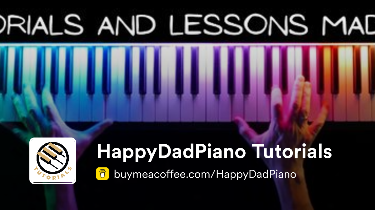 HappyDadPiano Tutorials - Buymeacoffee