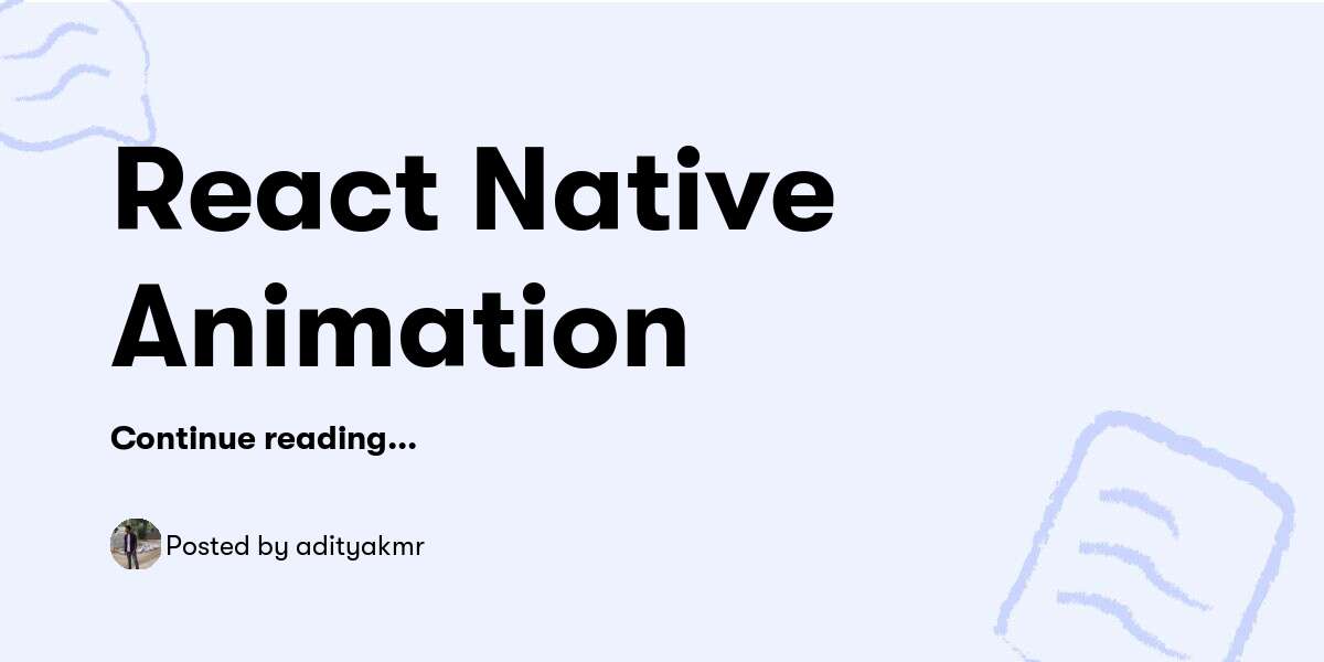 React Native Animation — adityakmr - Buymeacoffee