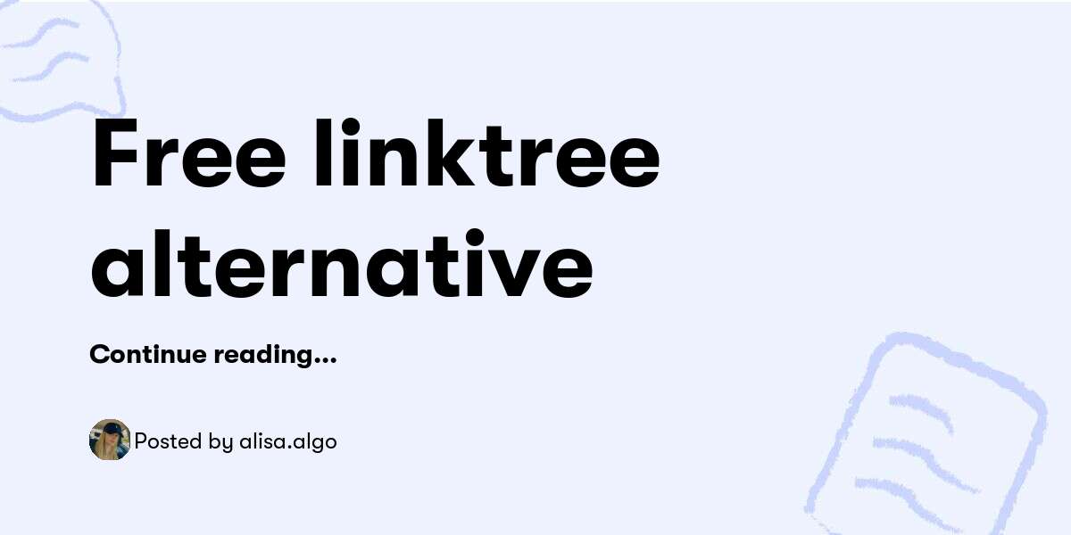 Free linktree alternative — alisa.algo - Buymeacoffee