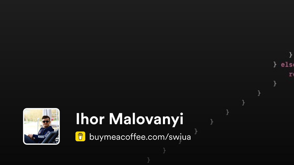Ihor Malovanyi - Buymeacoffee