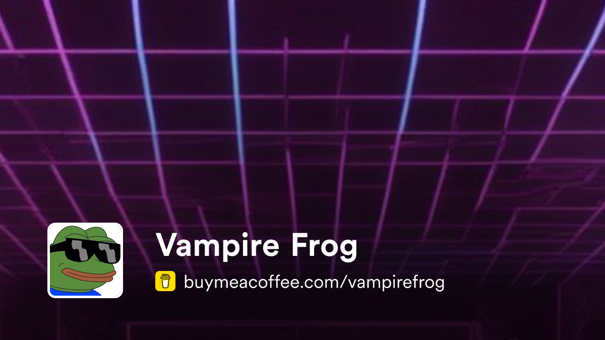 Vampire Frog is coding - Buymeacoffee