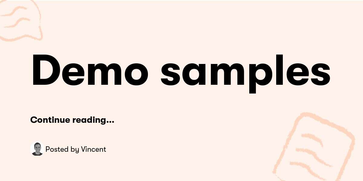 Demo samples — Vincent - Buymeacoffee