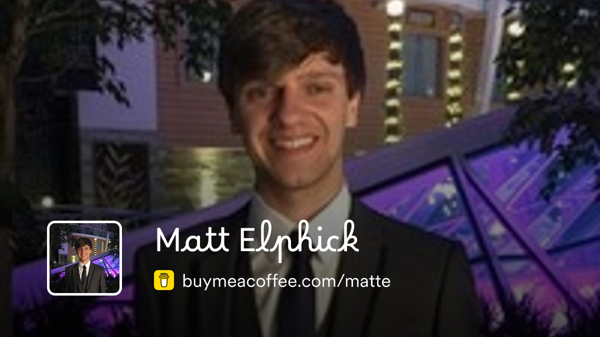 Matt Elphick is creating open source websites and tools. - Buymeacoffee