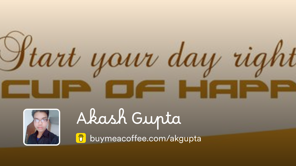 Akash Gupta - Buymeacoffee
