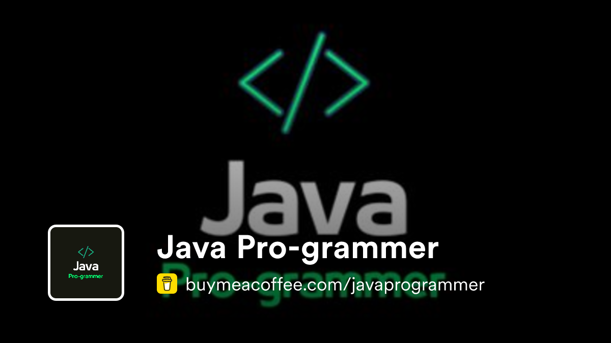 Java Pro-grammer - Buymeacoffee