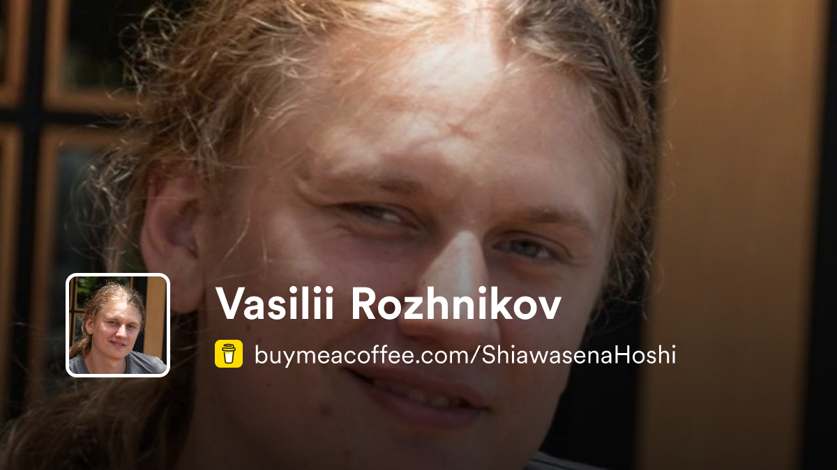 Vasilii Rozhnikov - Buymeacoffee