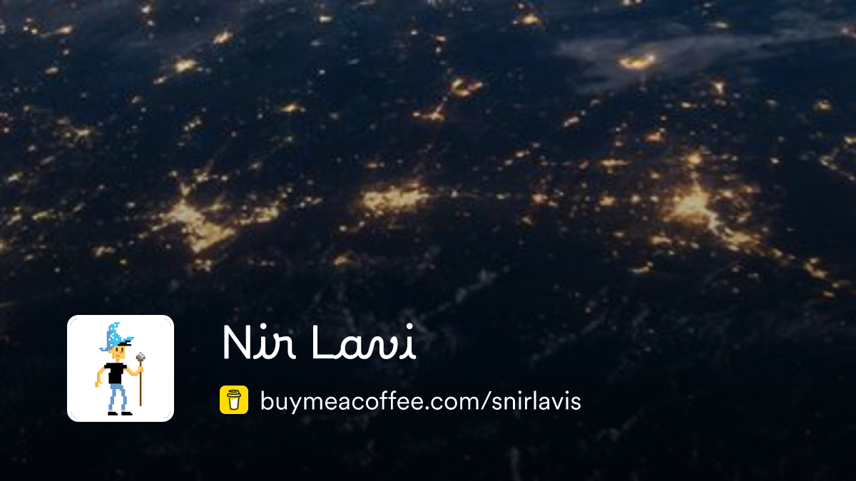 Nir Lavi is a Developer / Maker - Buymeacoffee
