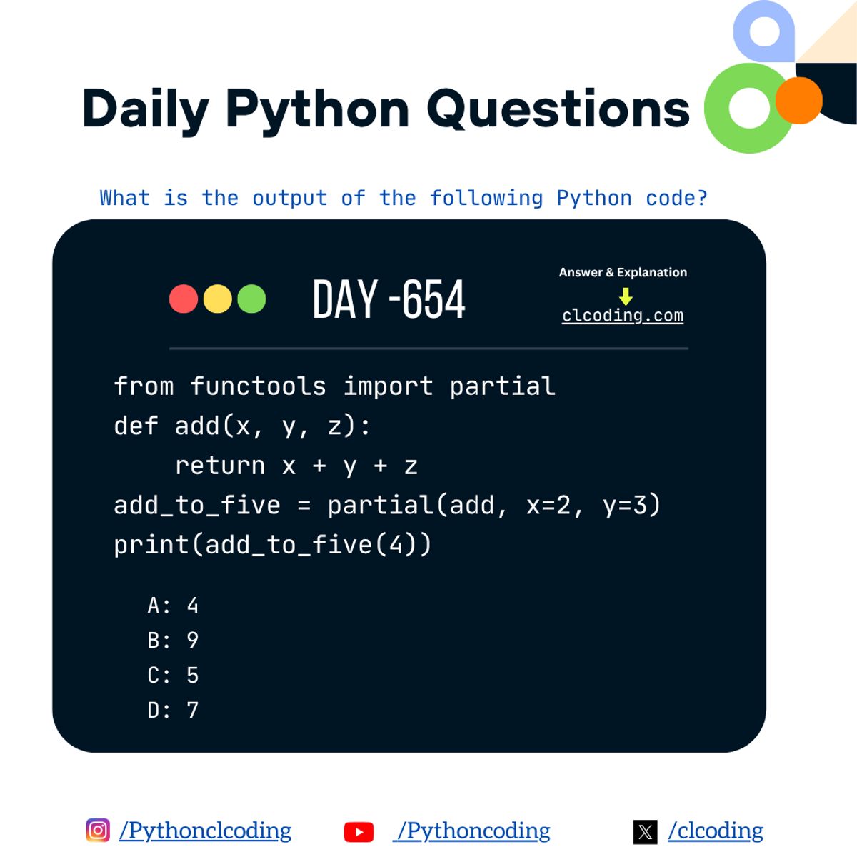 Python Coding challenge - Day 654| What is the output of the following ...