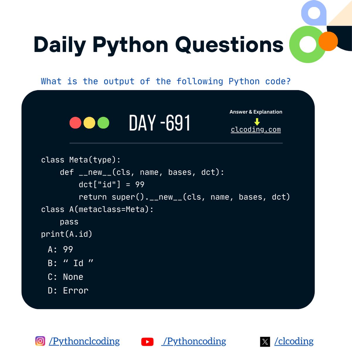 Python Coding challenge - Day 691| What is the output of the following ...