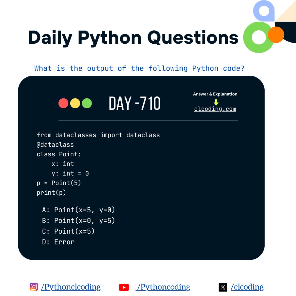 Python Coding Challenge Day 710 What Is The Output Of The Following