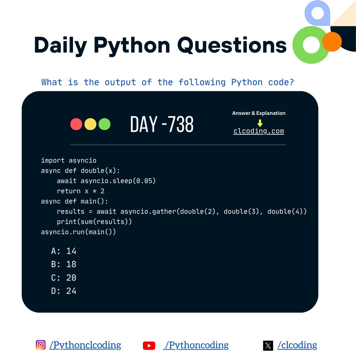 Python Coding challenge - Day 738| What is the output of the following Python Code? — Python ...