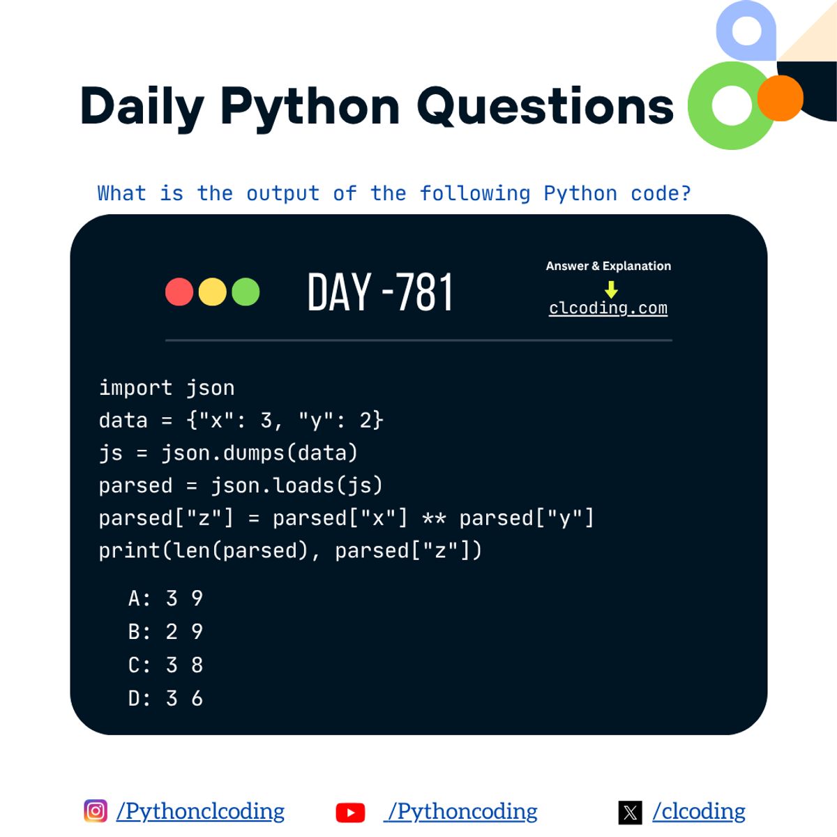 Python Coding challenge - Day 781| What is the output of the following Python Code? — Python ...